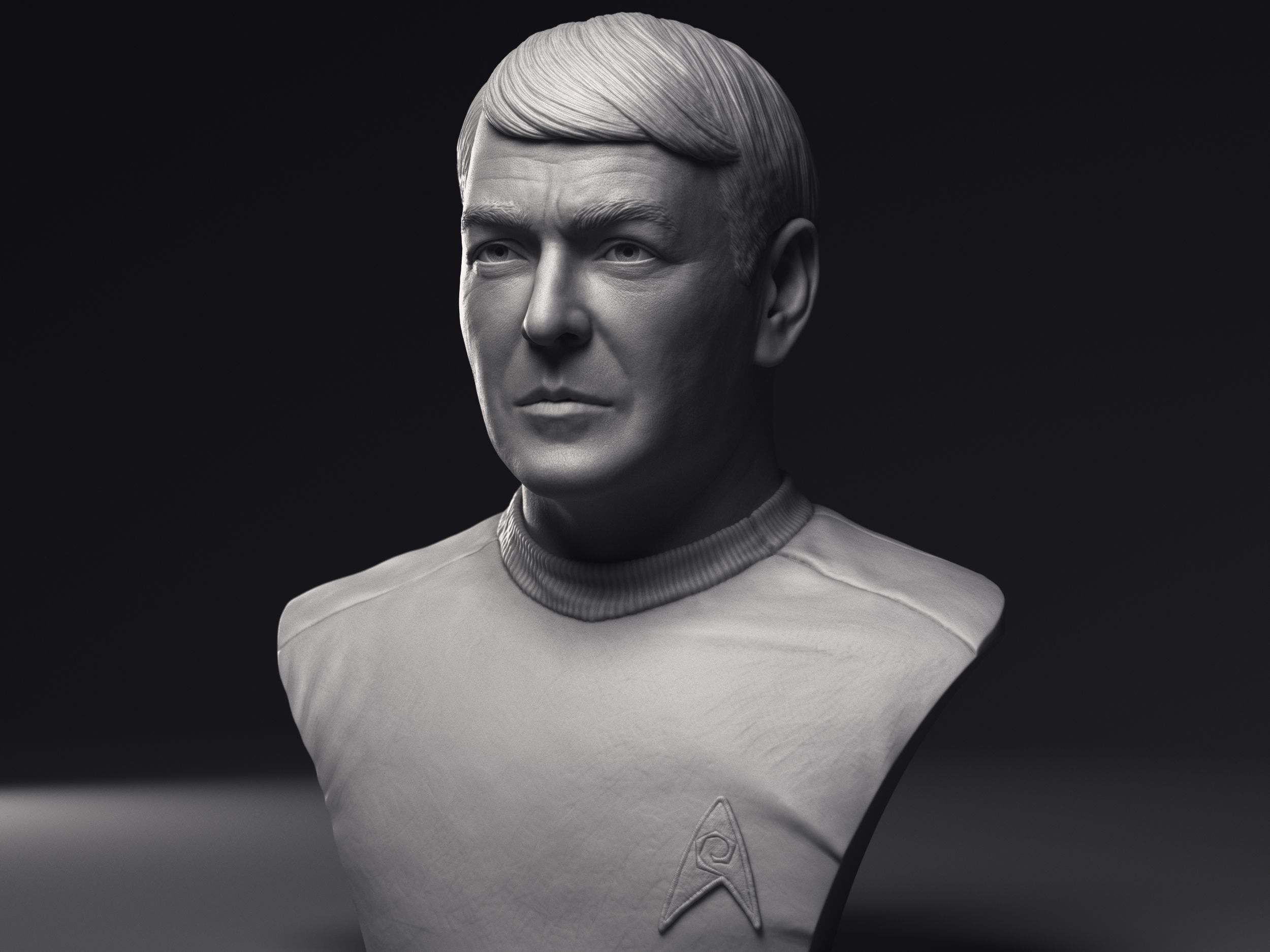James Doohan as Montgomery Scott Bust Printable 3D Model 3D model 3D ...