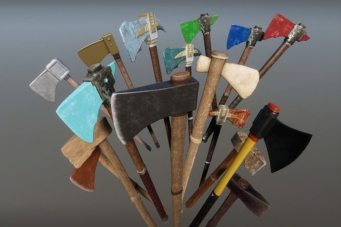 3D Model Collection Axes - Full Pack VR / AR / low-poly | CGTrader