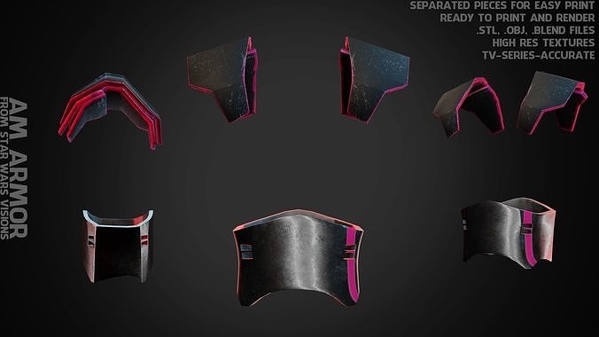 Star Wars Visions Am Armor for Cosplay 3D model 3D printable | CGTrader