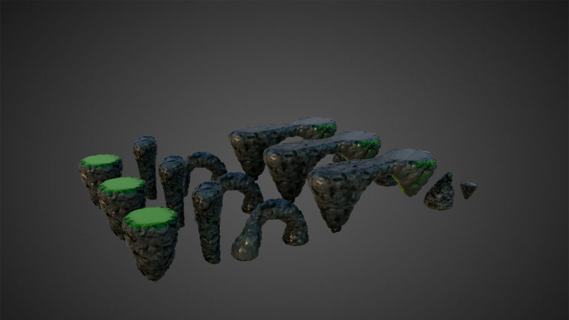 Ghibli Style Rocks 3D model | CGTrader