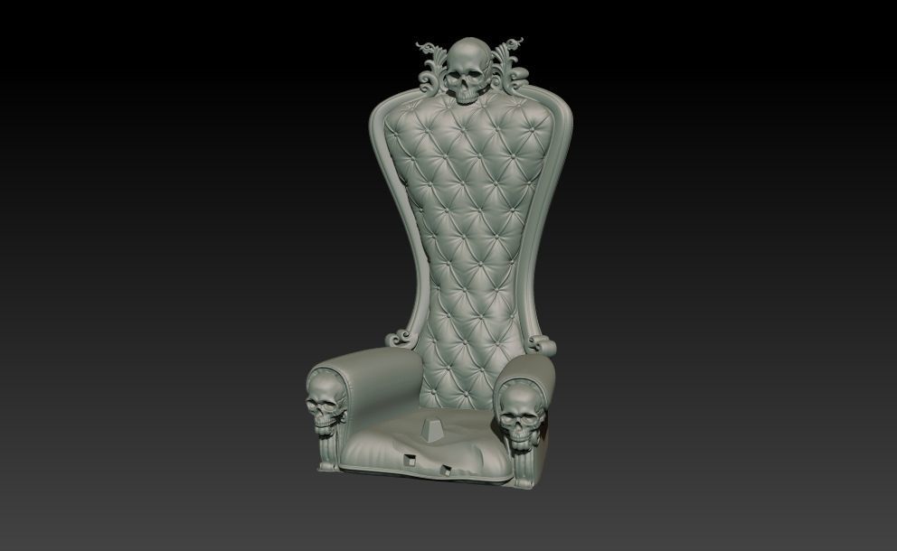 Elvira on throne 3D model 3D printable | CGTrader