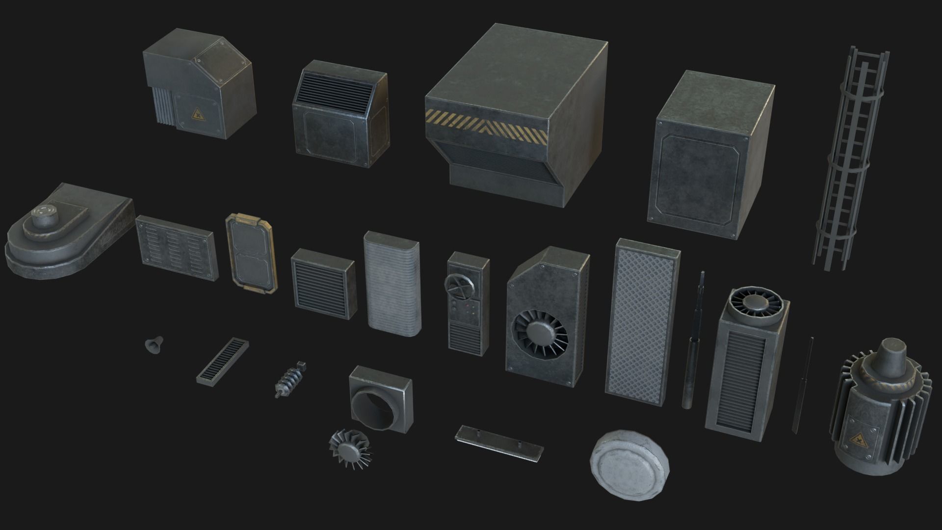 3D model Sci-Fi Industrial Base Kitbash VR / AR / low-poly | CGTrader