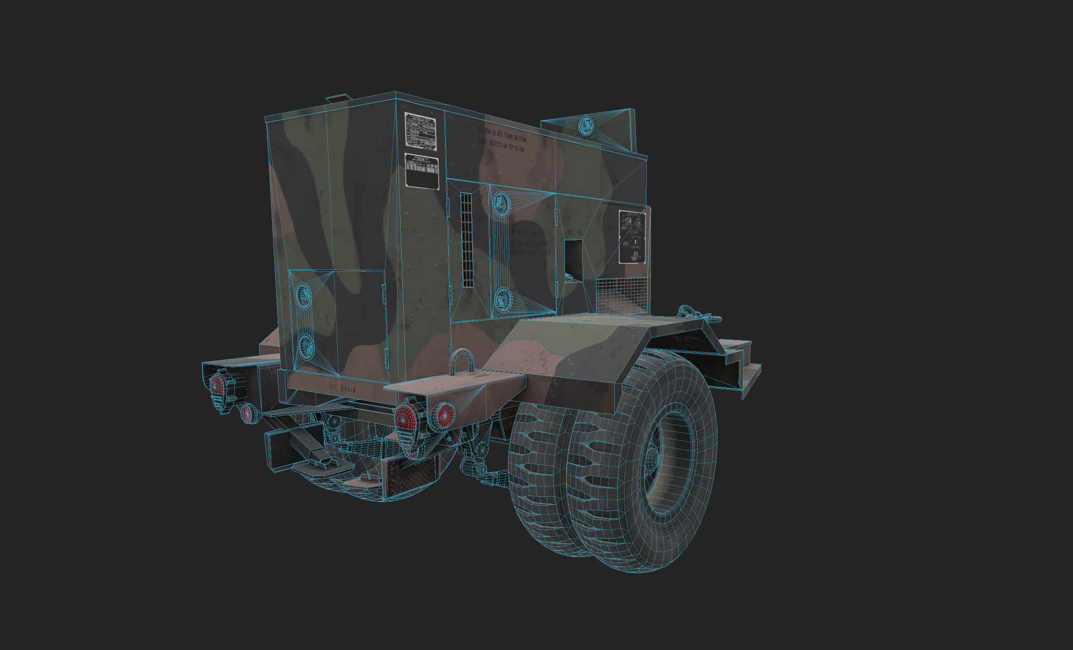 3D model Power Generator Trailer MEP VR / AR / low-poly | CGTrader