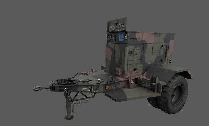 3D model Power Generator Trailer MEP VR / AR / low-poly | CGTrader