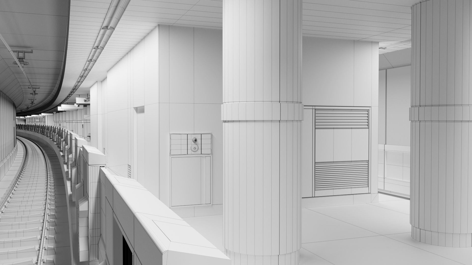 Japanese Railway Metro station 3D model | CGTrader