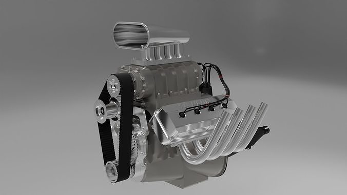 High detail HEMI V8 Engine 3D model | CGTrader