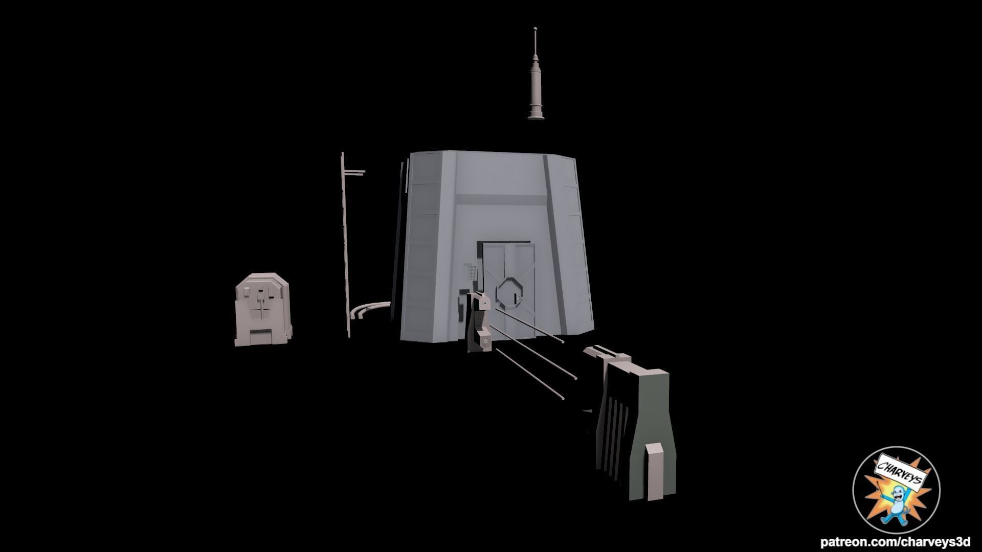 Star Wars Imperial Mapuzo Checkpoint Diorama for action figures 3D ...