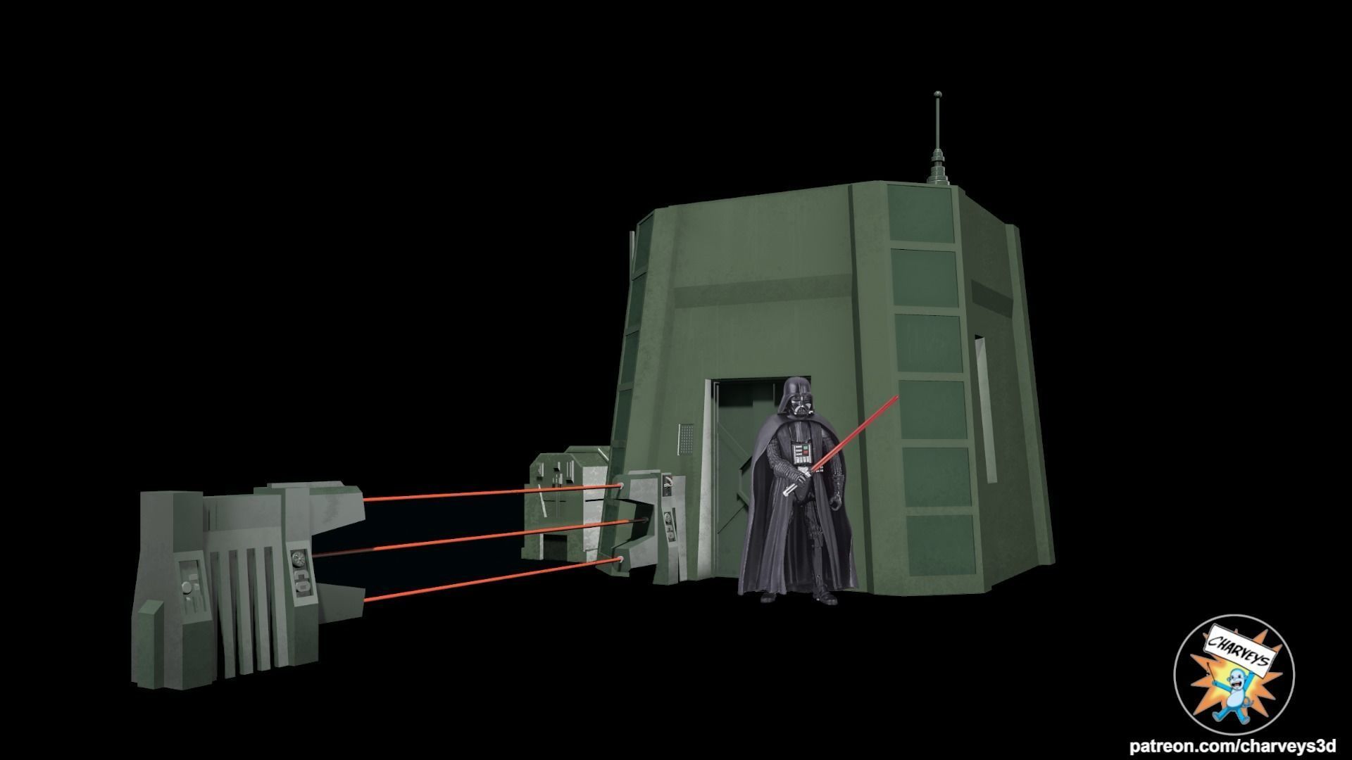 Star Wars Imperial Mapuzo Checkpoint Diorama for action figures 3D ...