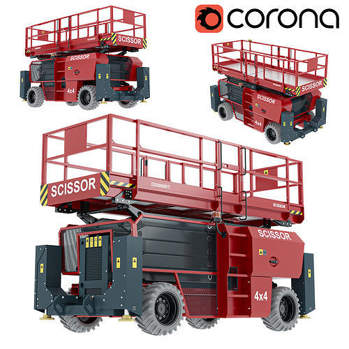 Scissor lift DS0000RT 3D model | CGTrader