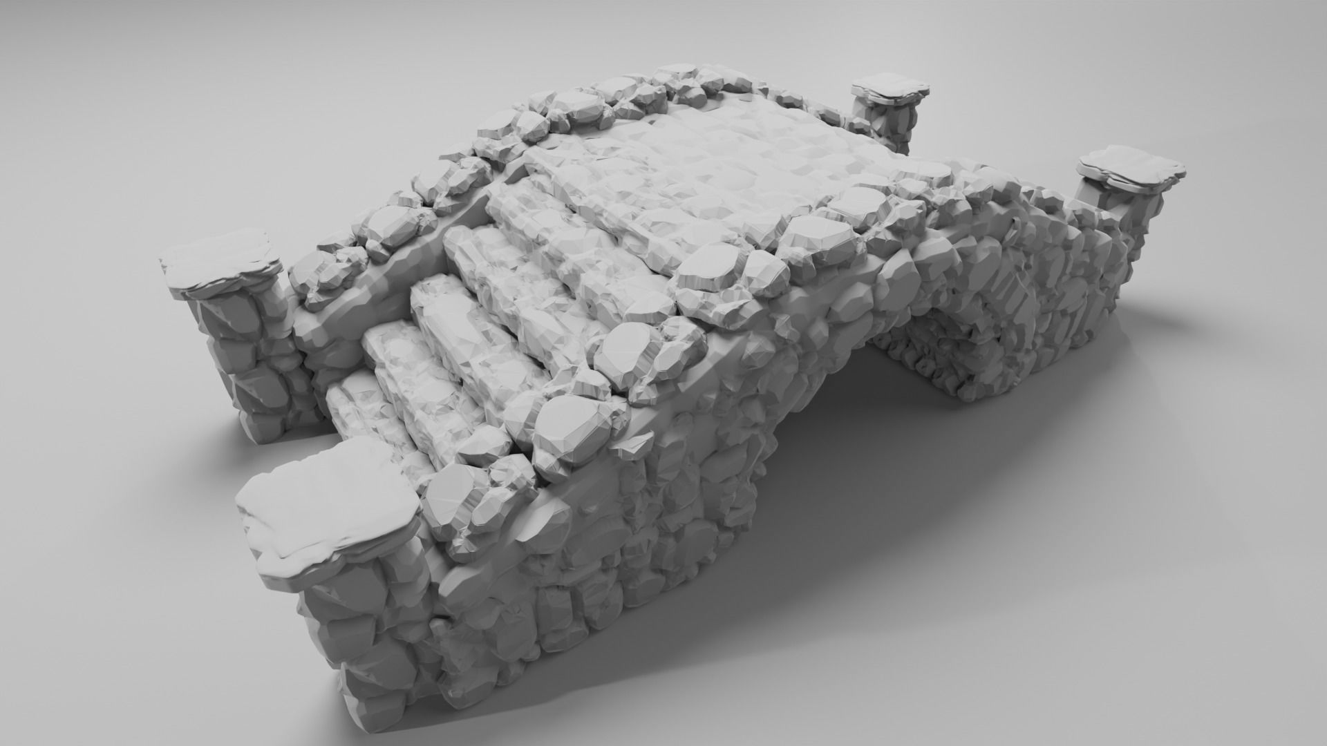 Stone Bridge 3D model 3D printable | CGTrader