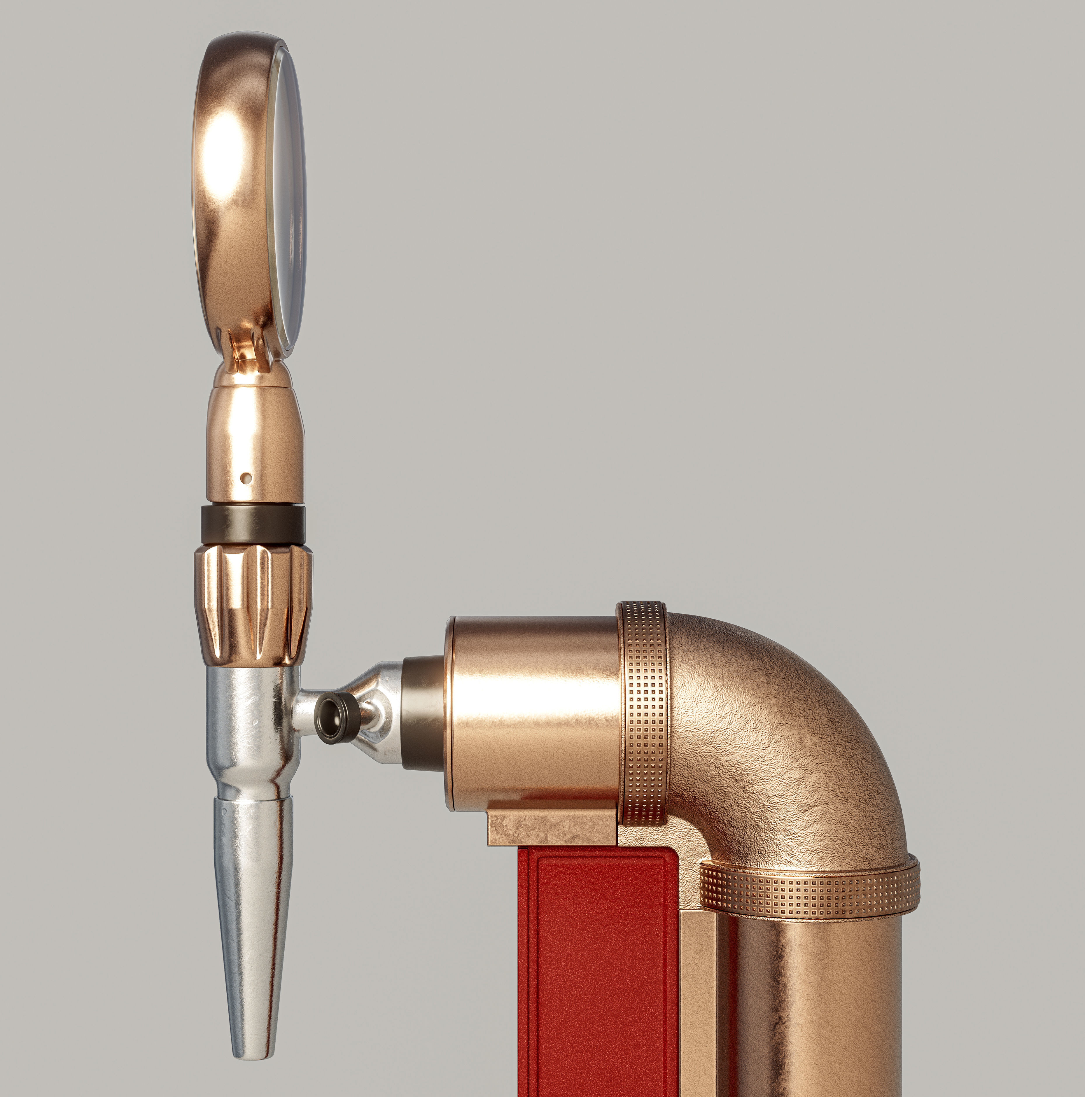 Steampunk Copper Beer Tap 3D model | CGTrader