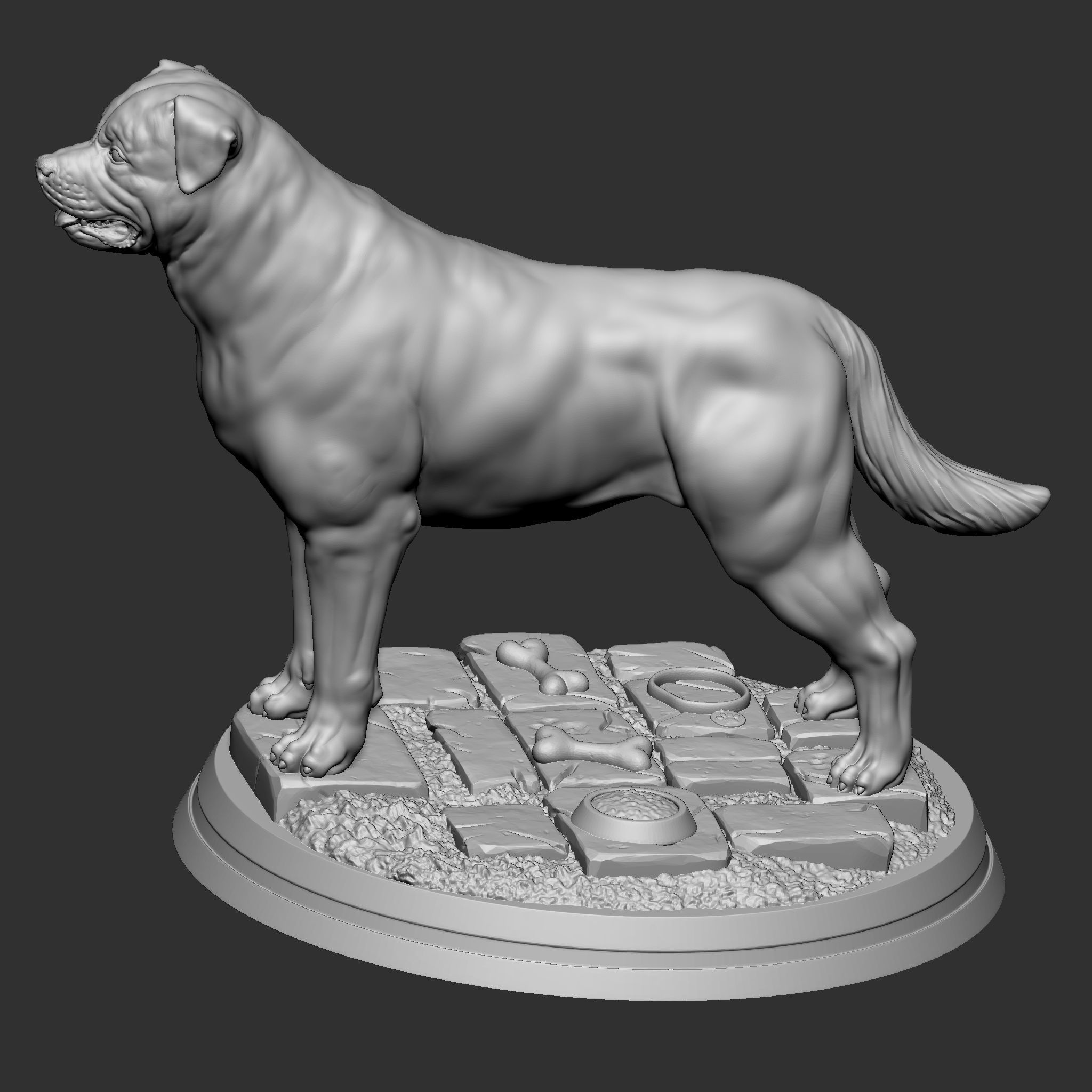 Rottweiler 3D model 3D printable | CGTrader