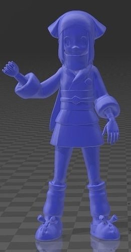 Akari pokemon trainer 3D model 3D printable | CGTrader