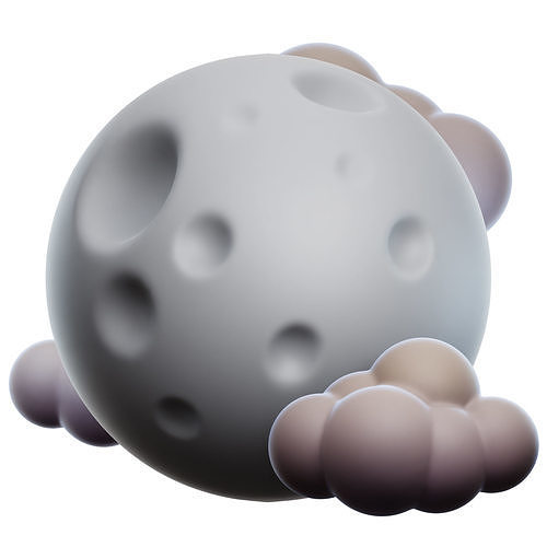 3D model Full Moon 3D Icon VR / AR / low-poly | CGTrader