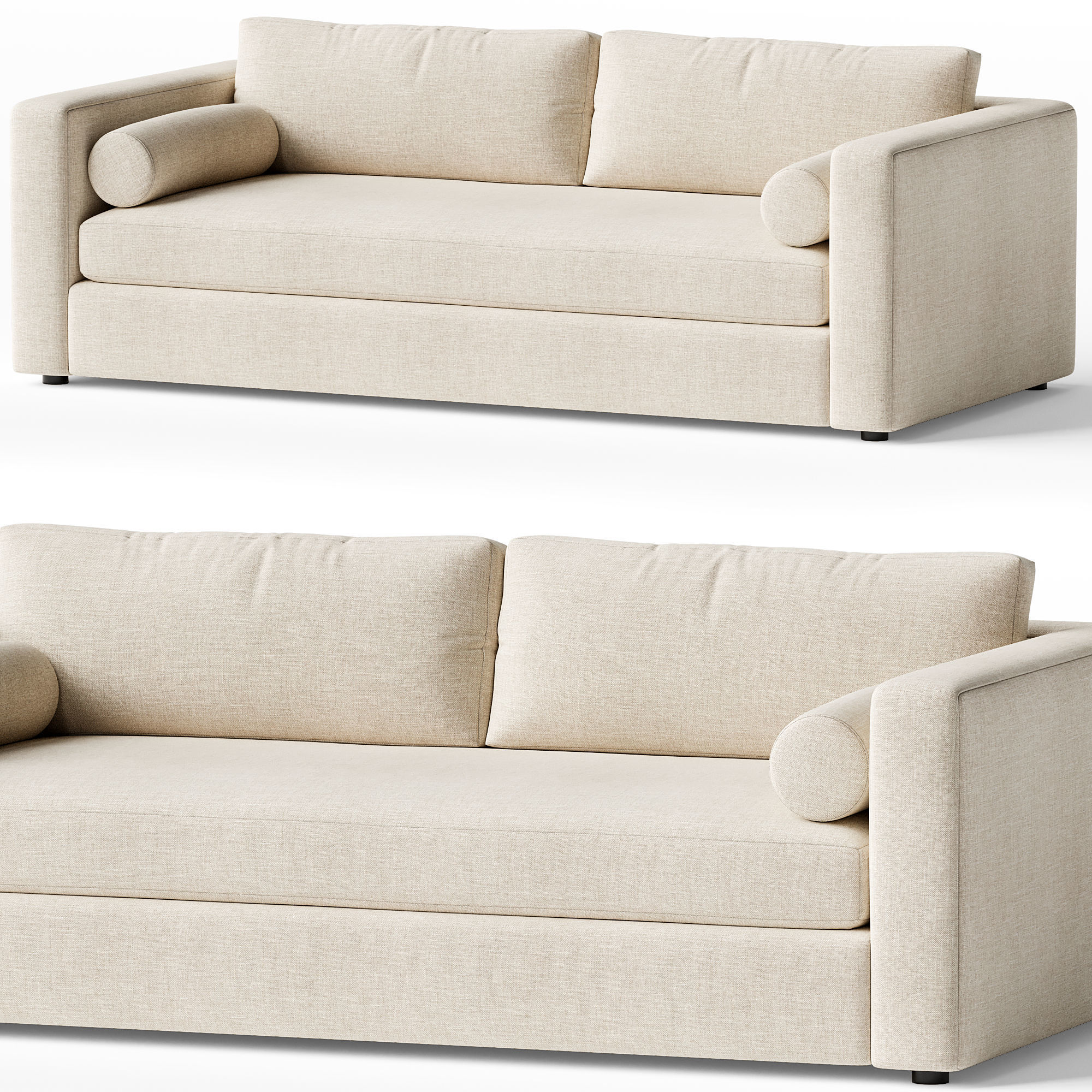 Aris Deep Track-Arm Sofa 3D model | CGTrader