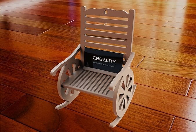 Rocking chair business card remote mobile holder 3D model 3D printable ...
