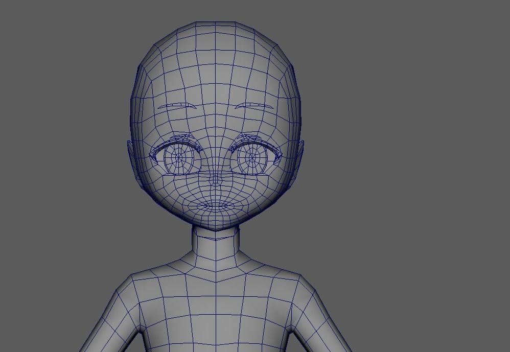 3D model Anime style Loli Shota Character Base VR / AR / low-poly ...