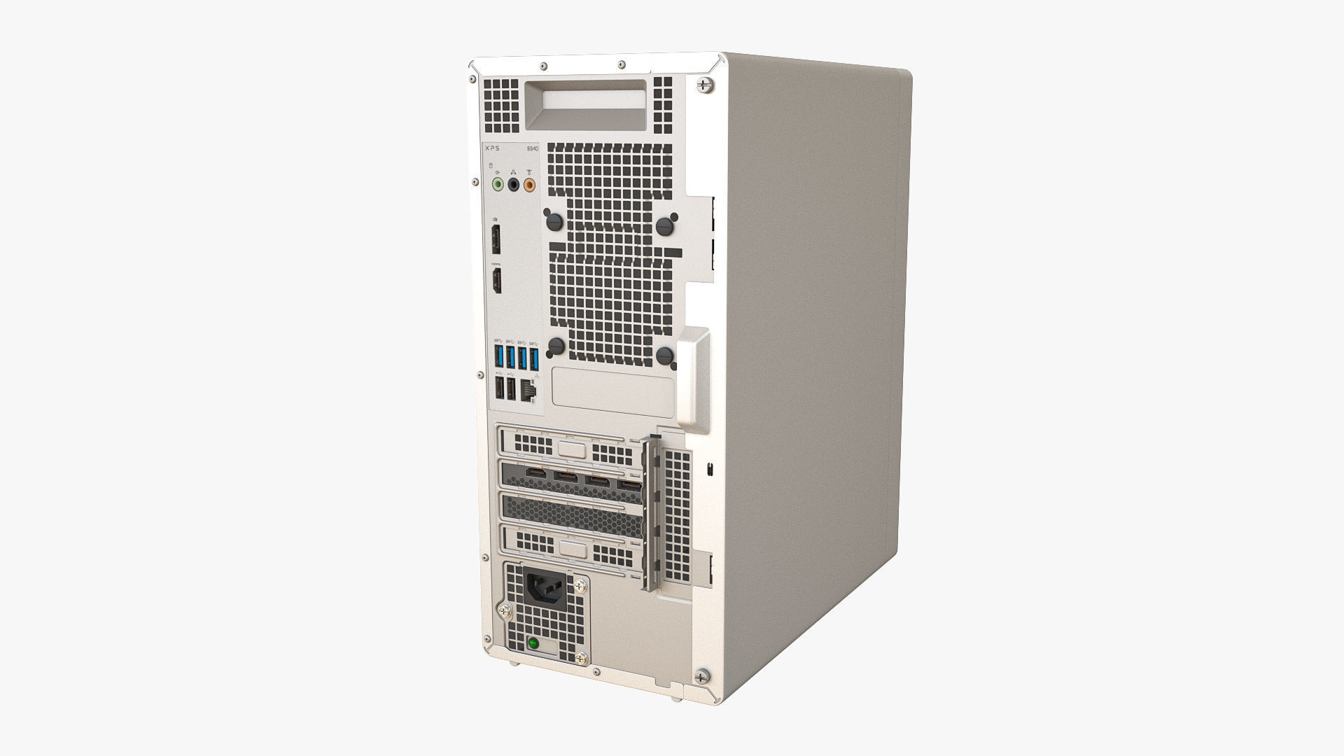 Dell XPS 8940 Desktop with Optical Drive White 3D model | CGTrader