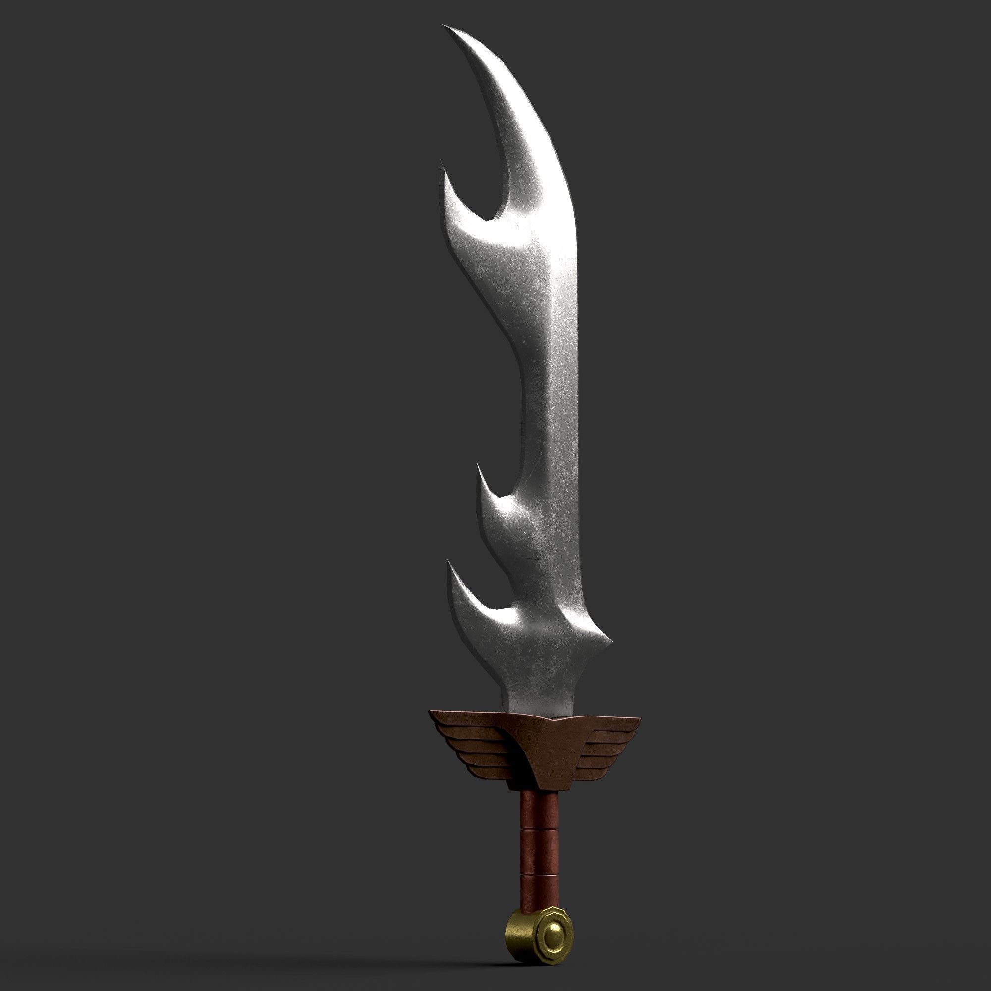 3D model Diablo Inspired Executioners Blade - One Handed VR / AR / low ...