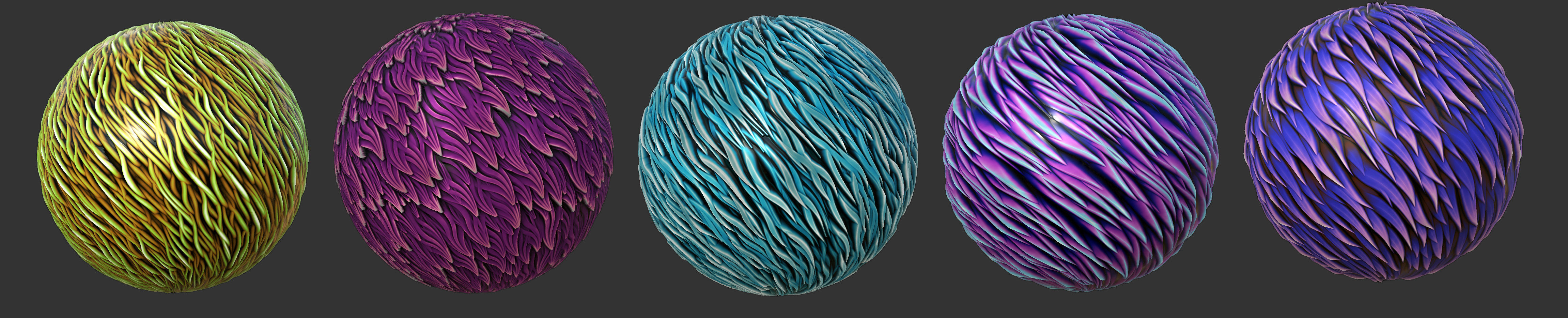 3D model 30 Stylized Fur Texture Brushes and Noise Pack VR / AR / low ...