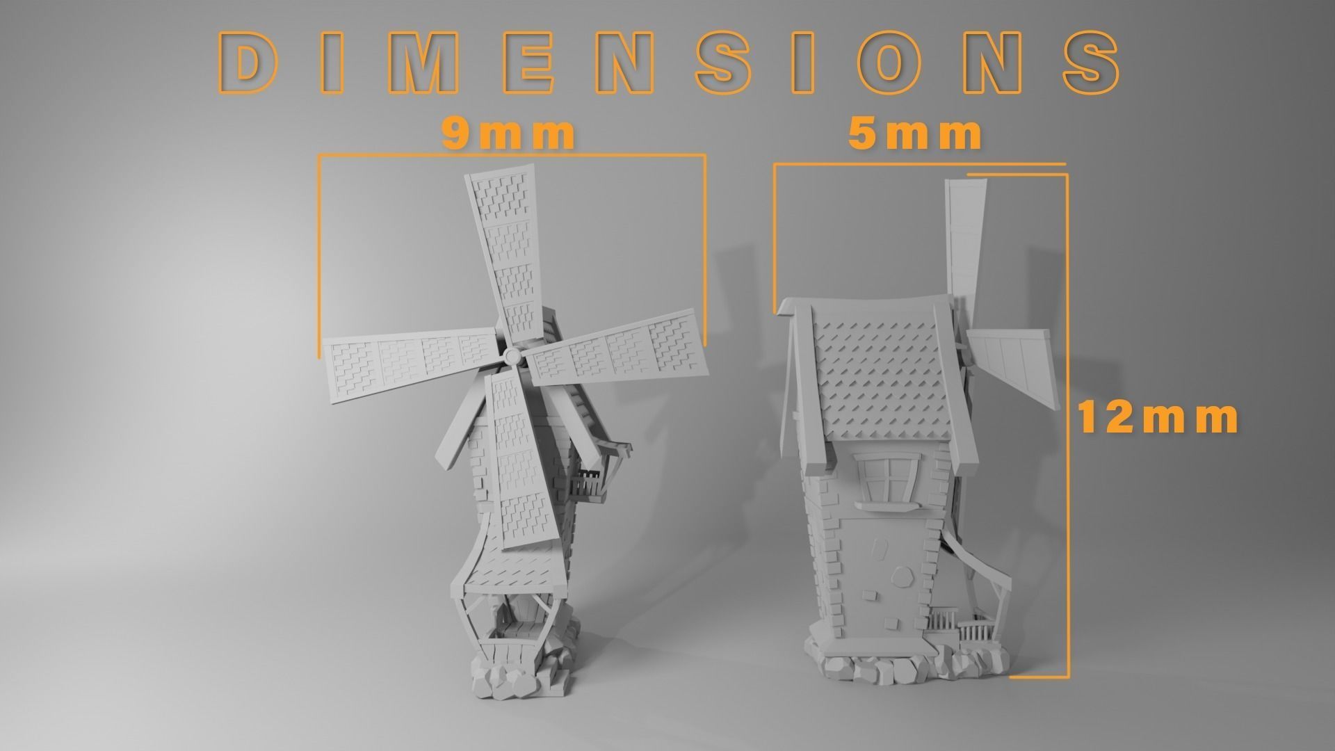 Windmill 3D model 3D printable | CGTrader
