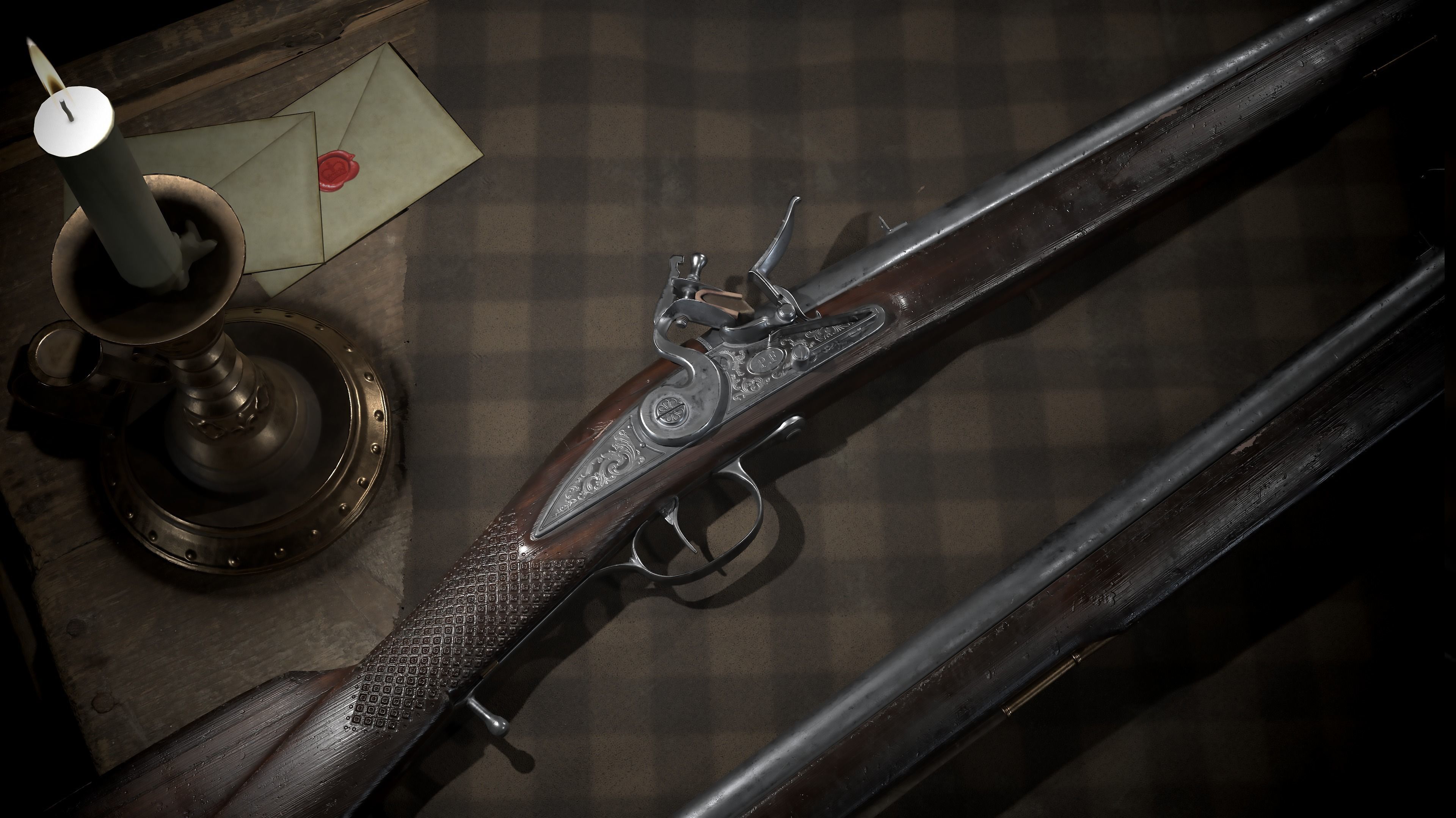 3D model Shotgun Ferguson rifle 1770 VR / AR / low-poly | CGTrader