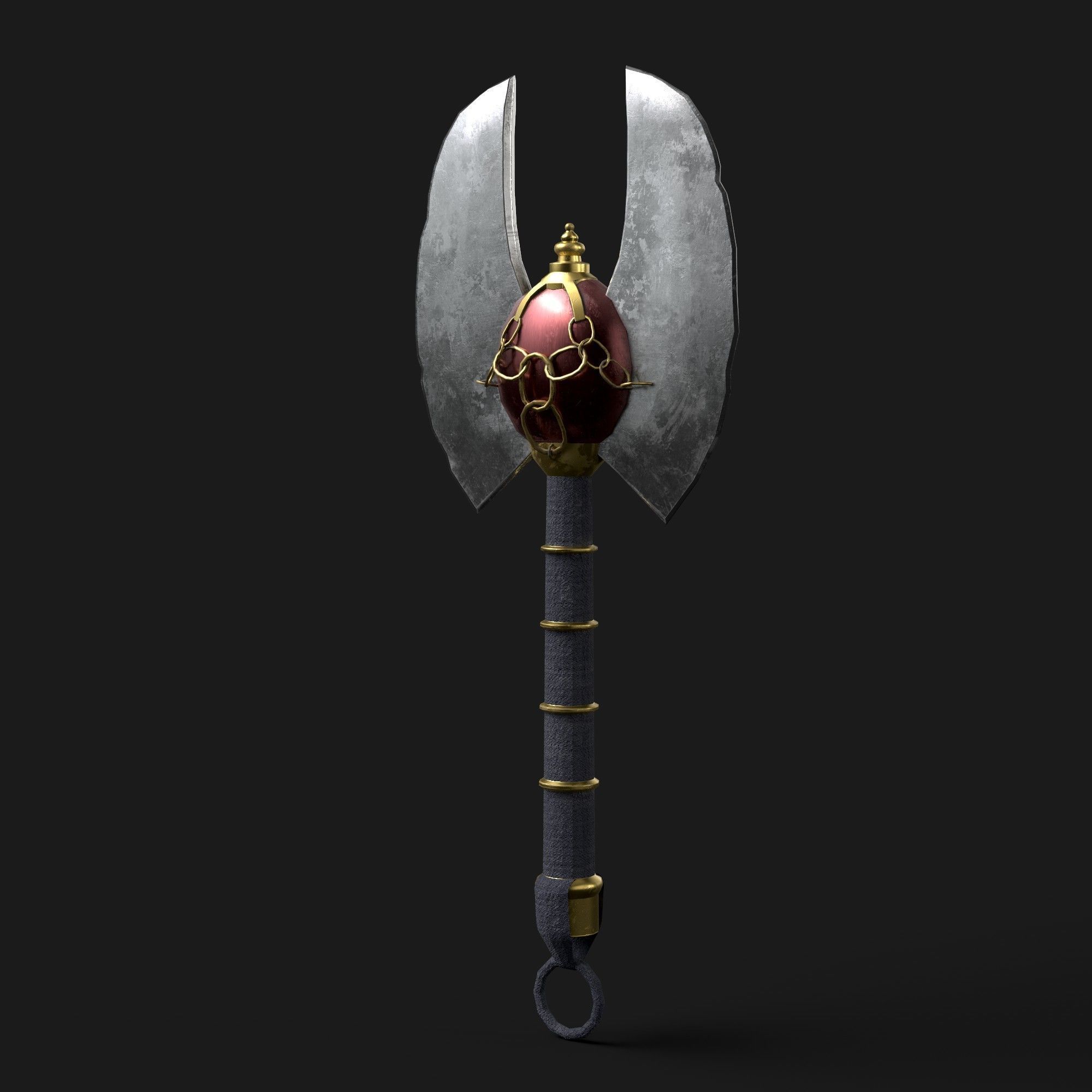 3D model Diablo Inspired Messerschimidt - Double Axe VR / AR / low-poly ...