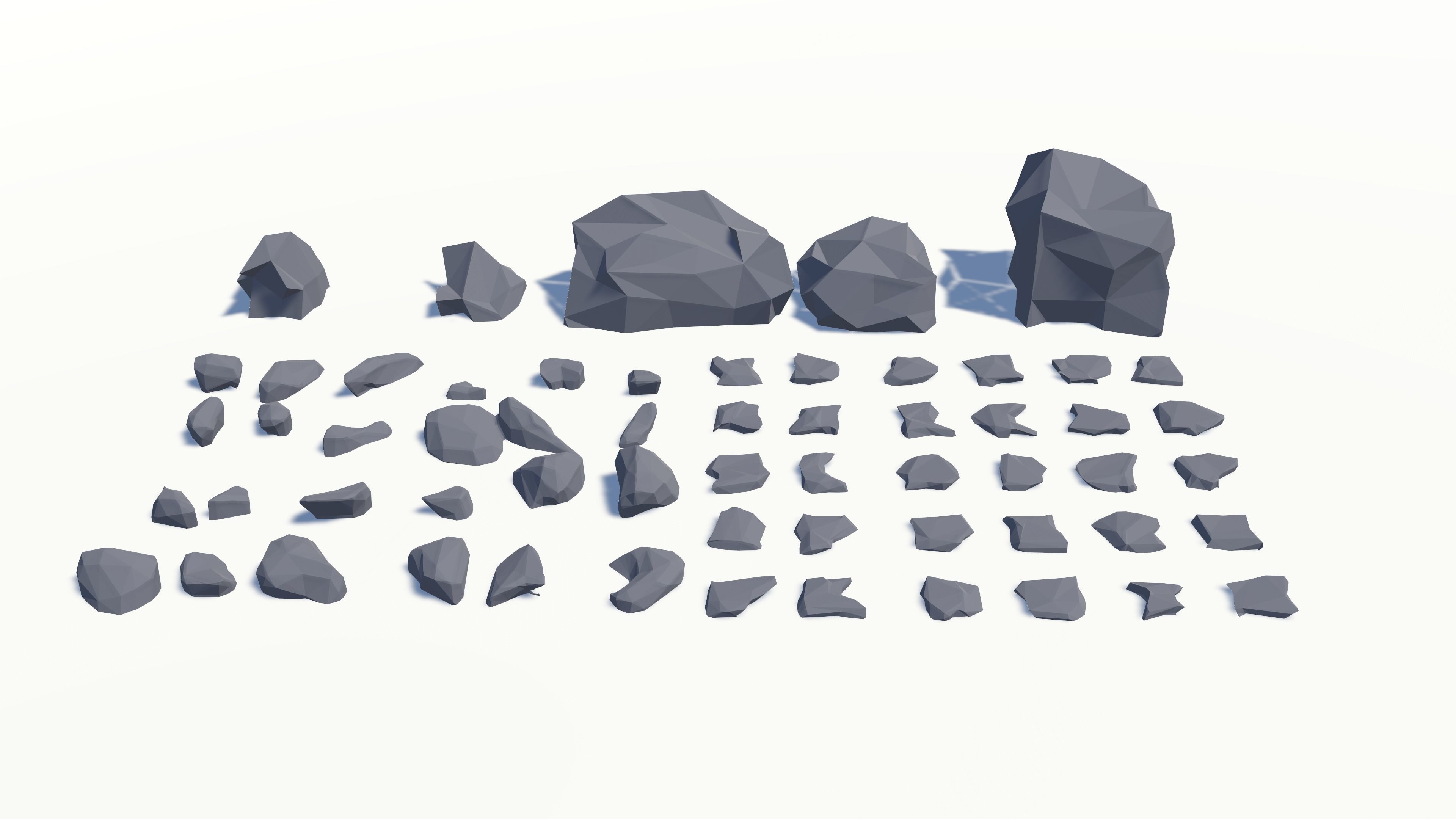 Low poly rocks free VR / AR / low-poly 3D model | CGTrader