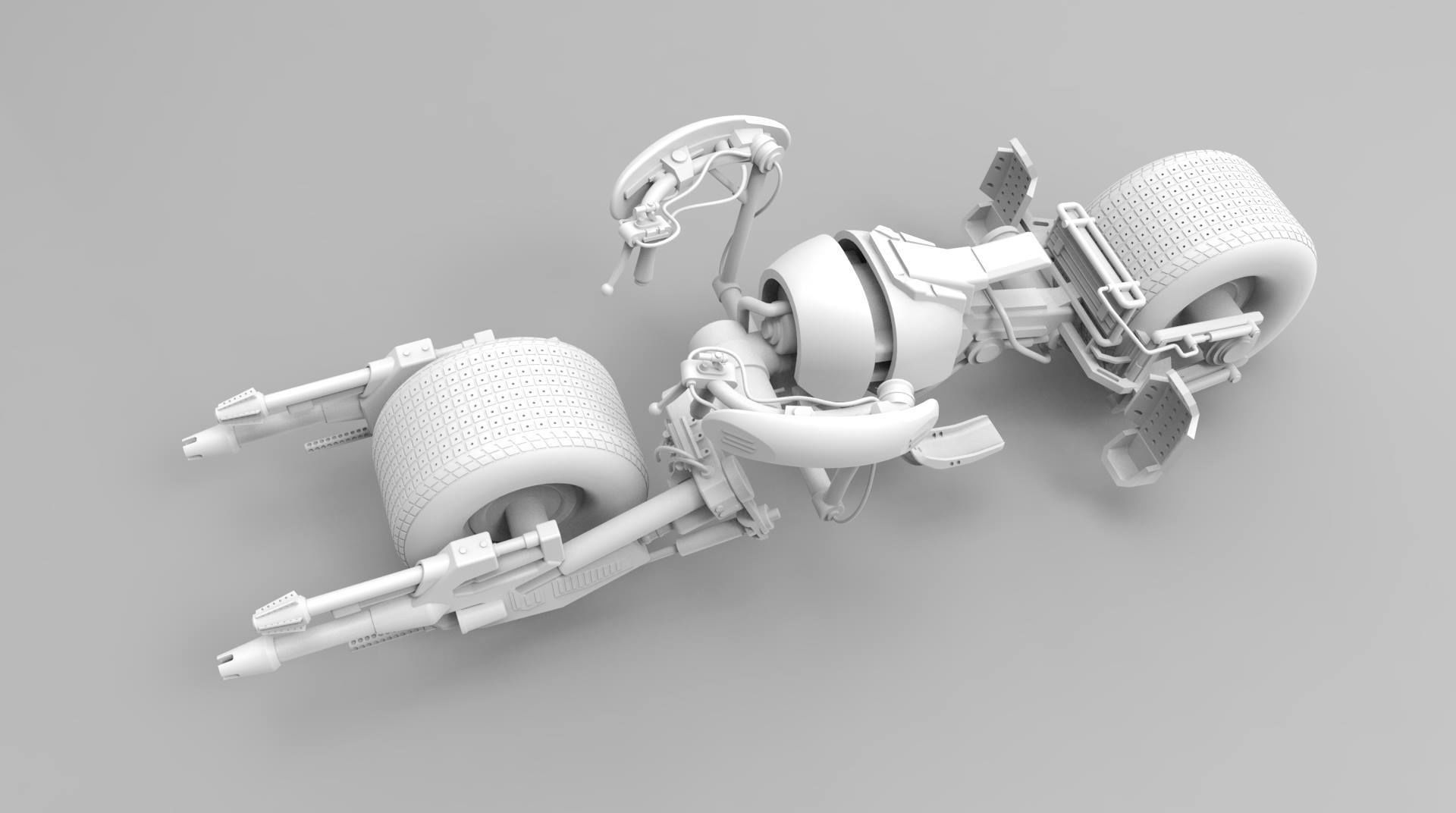 Batman Batpod Motorcycle 3D model 3D printable | CGTrader