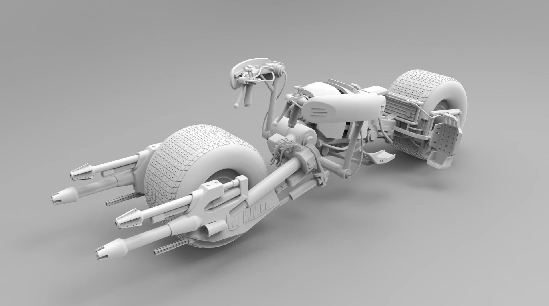 Batman Batpod Motorcycle 3D model 3D printable | CGTrader