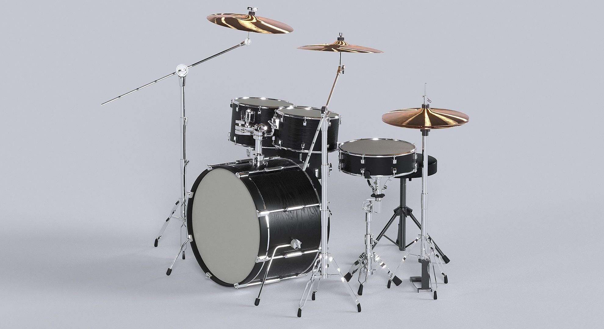 Drum kit 3D model 3D model | CGTrader