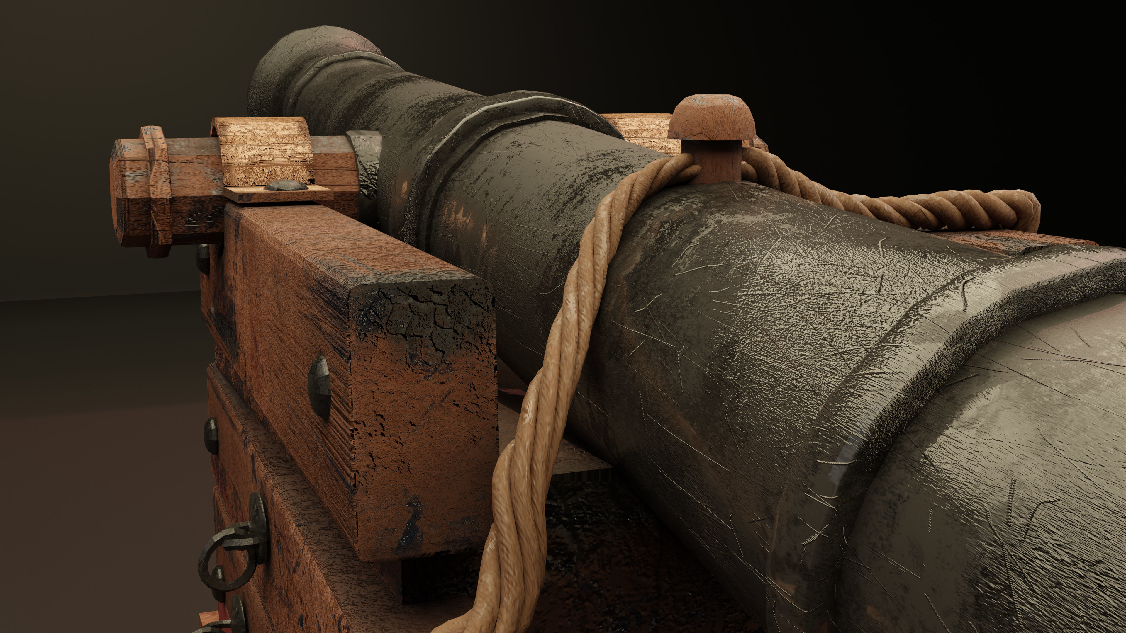 3D model cannon LOW poly asset VR / AR / low-poly | CGTrader