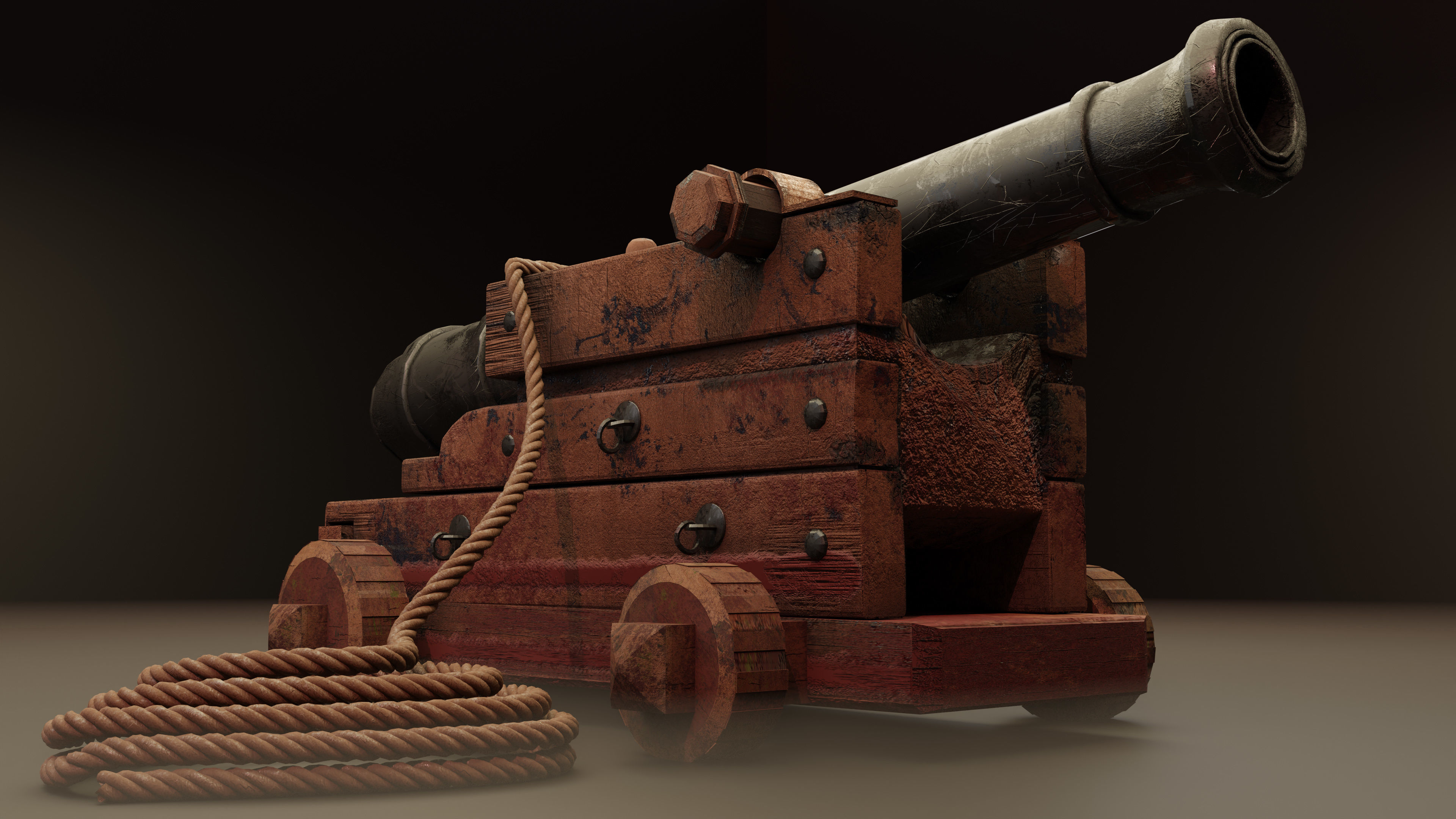 3D model cannon LOW poly asset VR / AR / low-poly | CGTrader