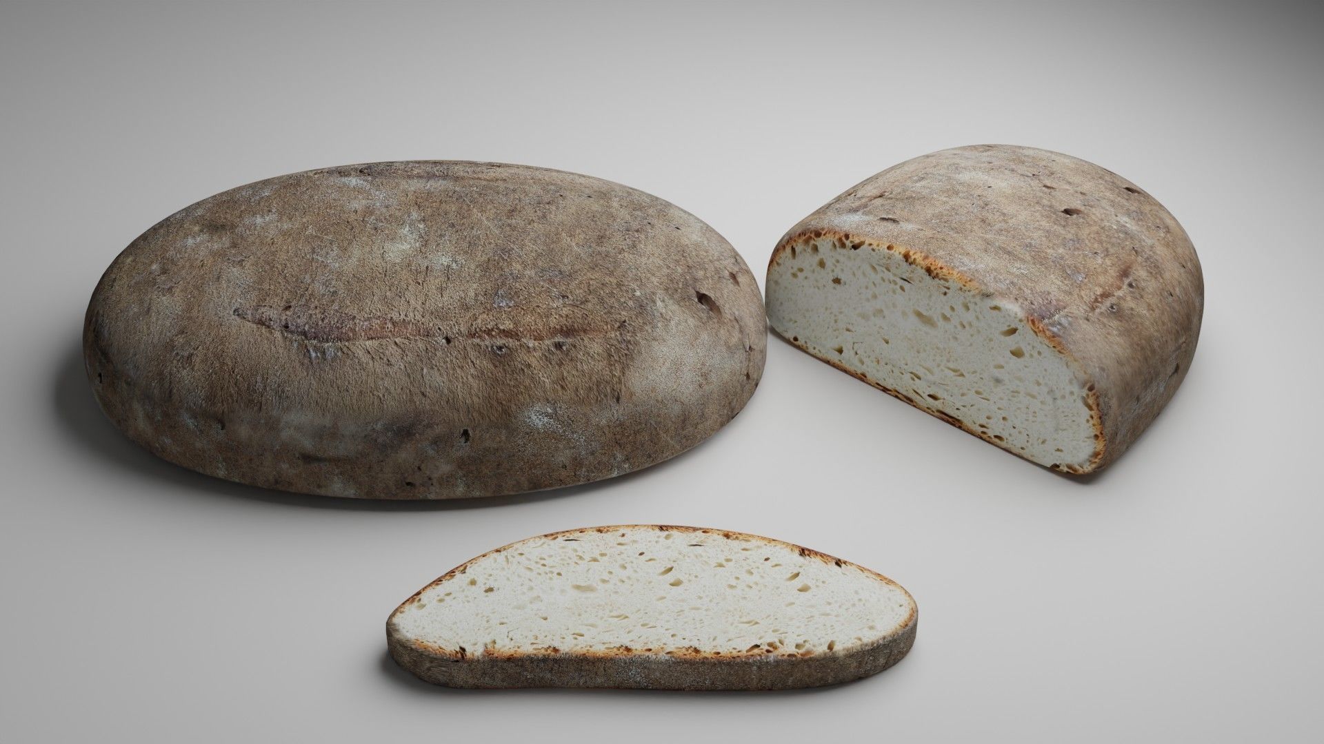 bread three models included 3D model | CGTrader