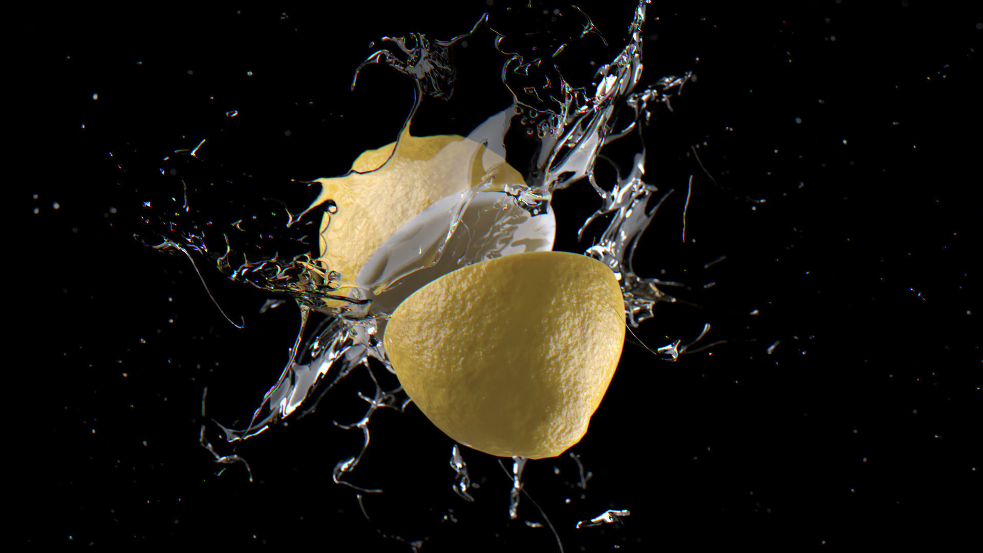 Lemon Splash Animated 3D model animated | CGTrader