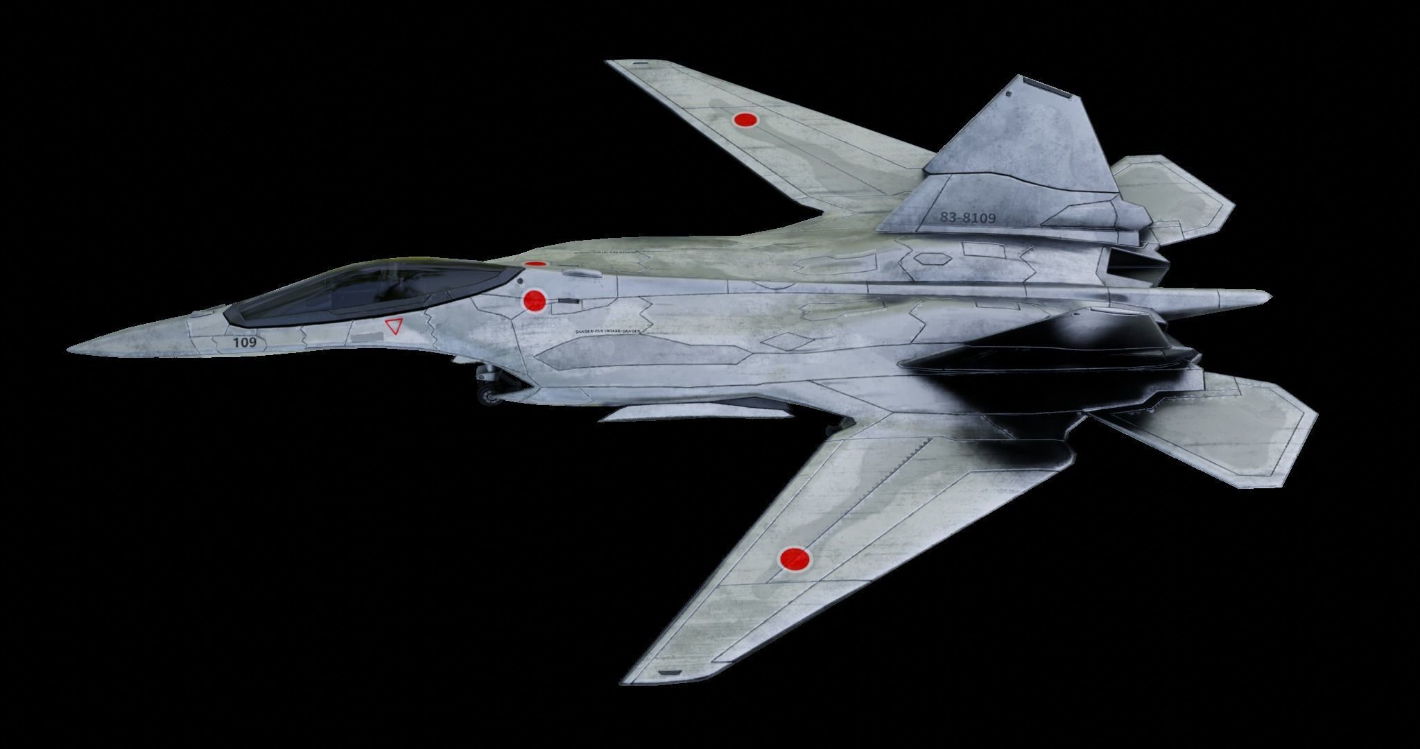 3D model F7-japanese concept fighter jet VR / AR / low-poly | CGTrader