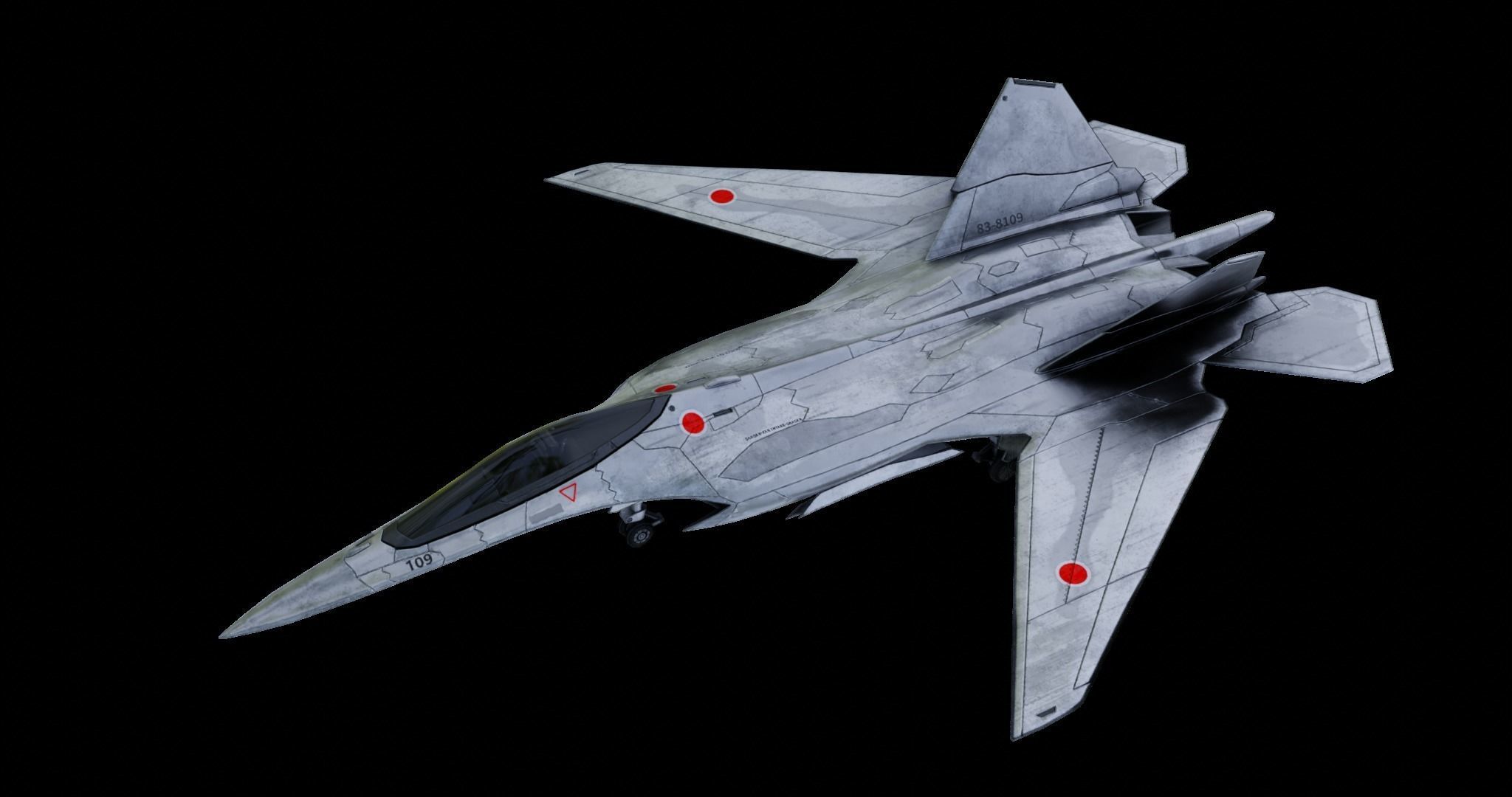 3D model F7-japanese concept fighter jet VR / AR / low-poly | CGTrader