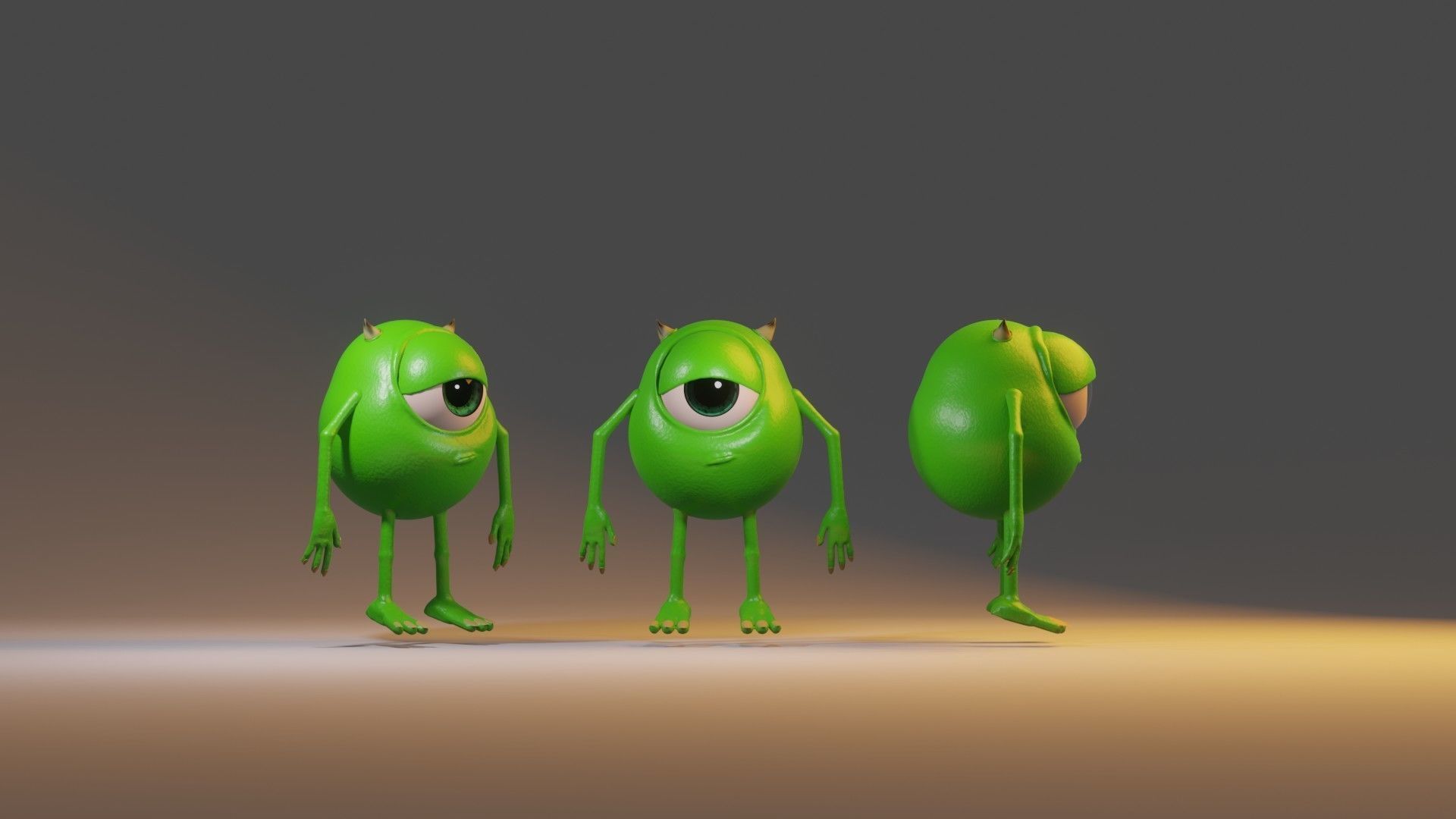 3D model Mike Wasowski Low Poly Character 3D VR / AR / low-poly | CGTrader