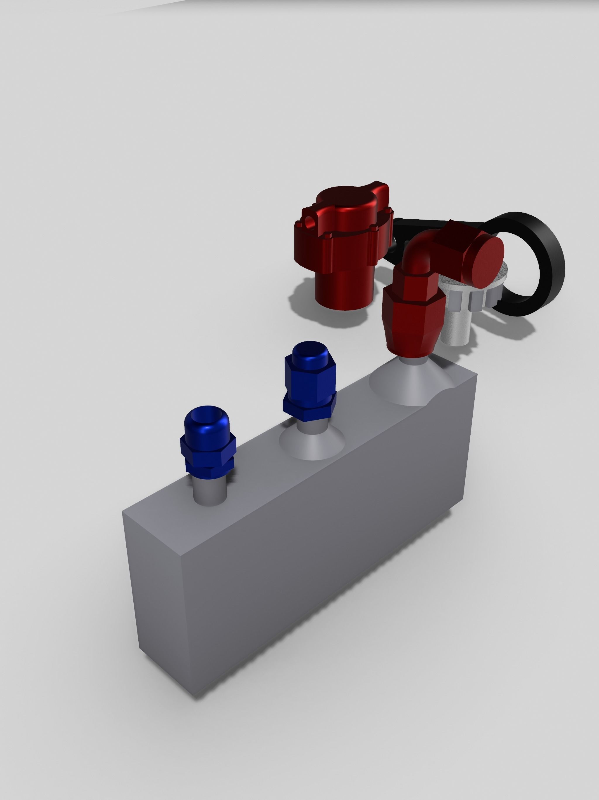 12 Piece Fuel system set AN fittings fuel pumps fuel regulators 3D ...