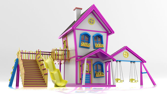 CHILDREN HOUSE COLORFUL 3D model | CGTrader