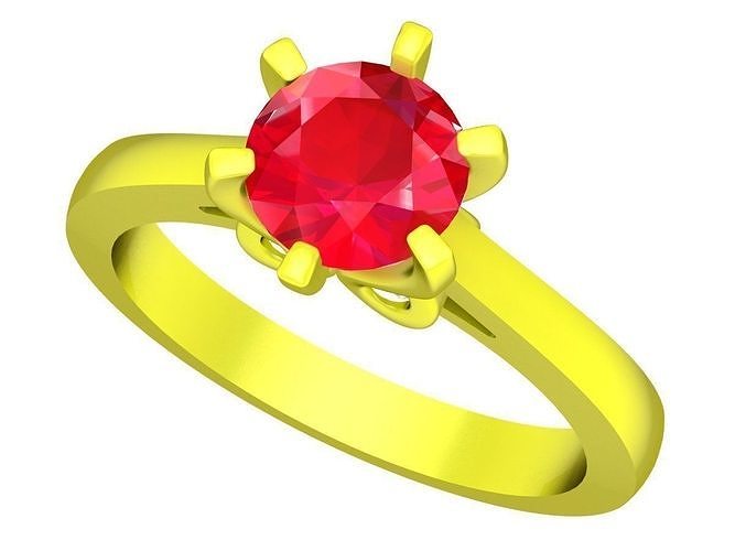 5197 simple diamond women ring 3D model 3D printable | CGTrader