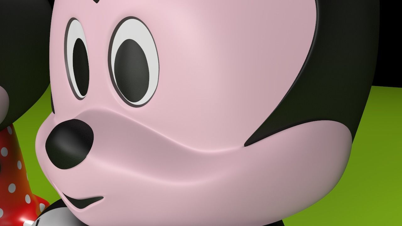 3D model Mickey and Minnie Mouse VR / AR / low-poly | CGTrader