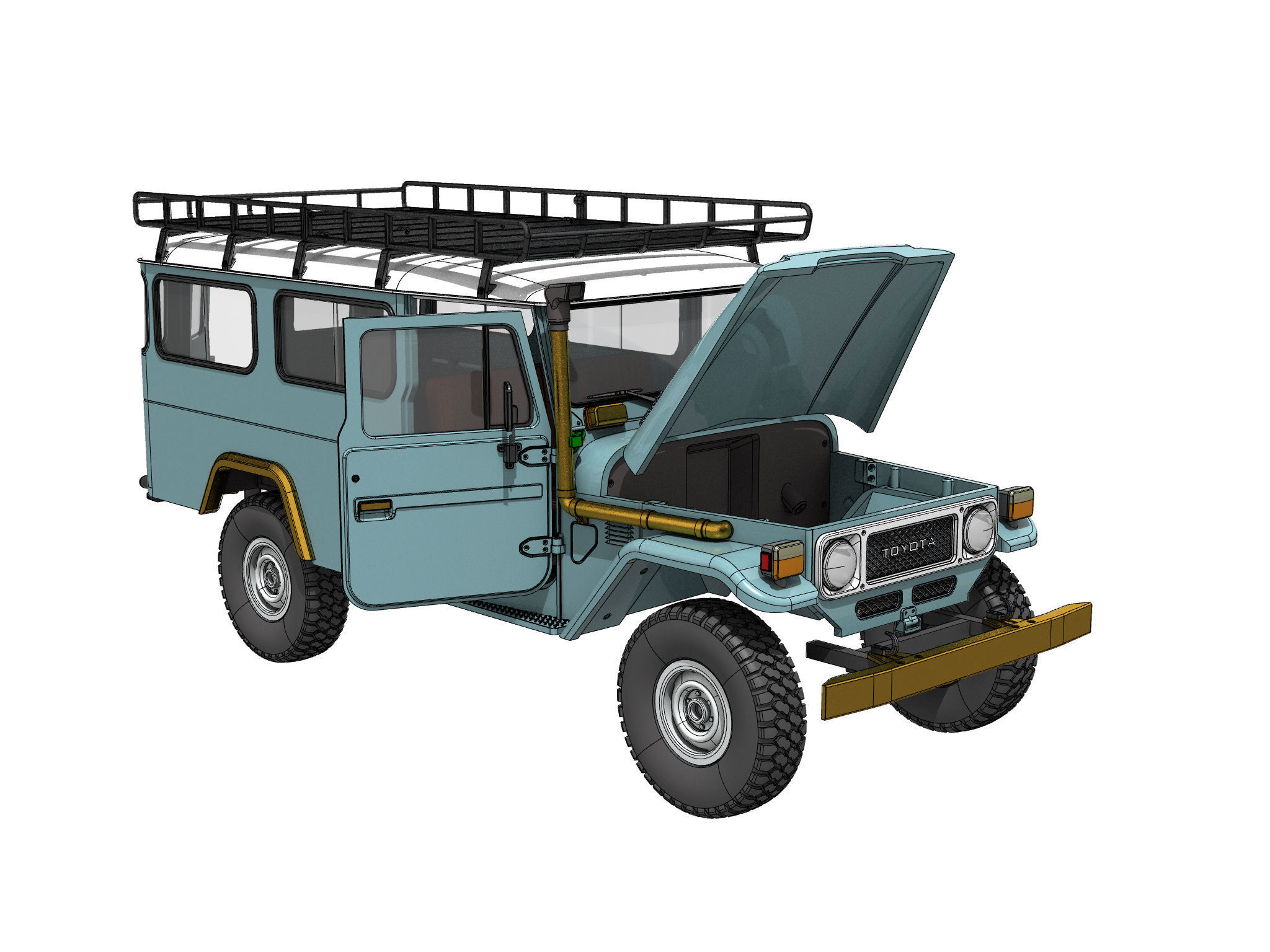 TOYOTA LAND CRUISER FJ45 TROOPY 3D PRINT RC BODY STL FILE 3D model 3D ...