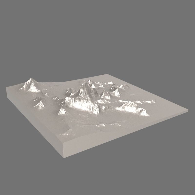 Mountain Terrain Landscape 3D model 3D printable | CGTrader