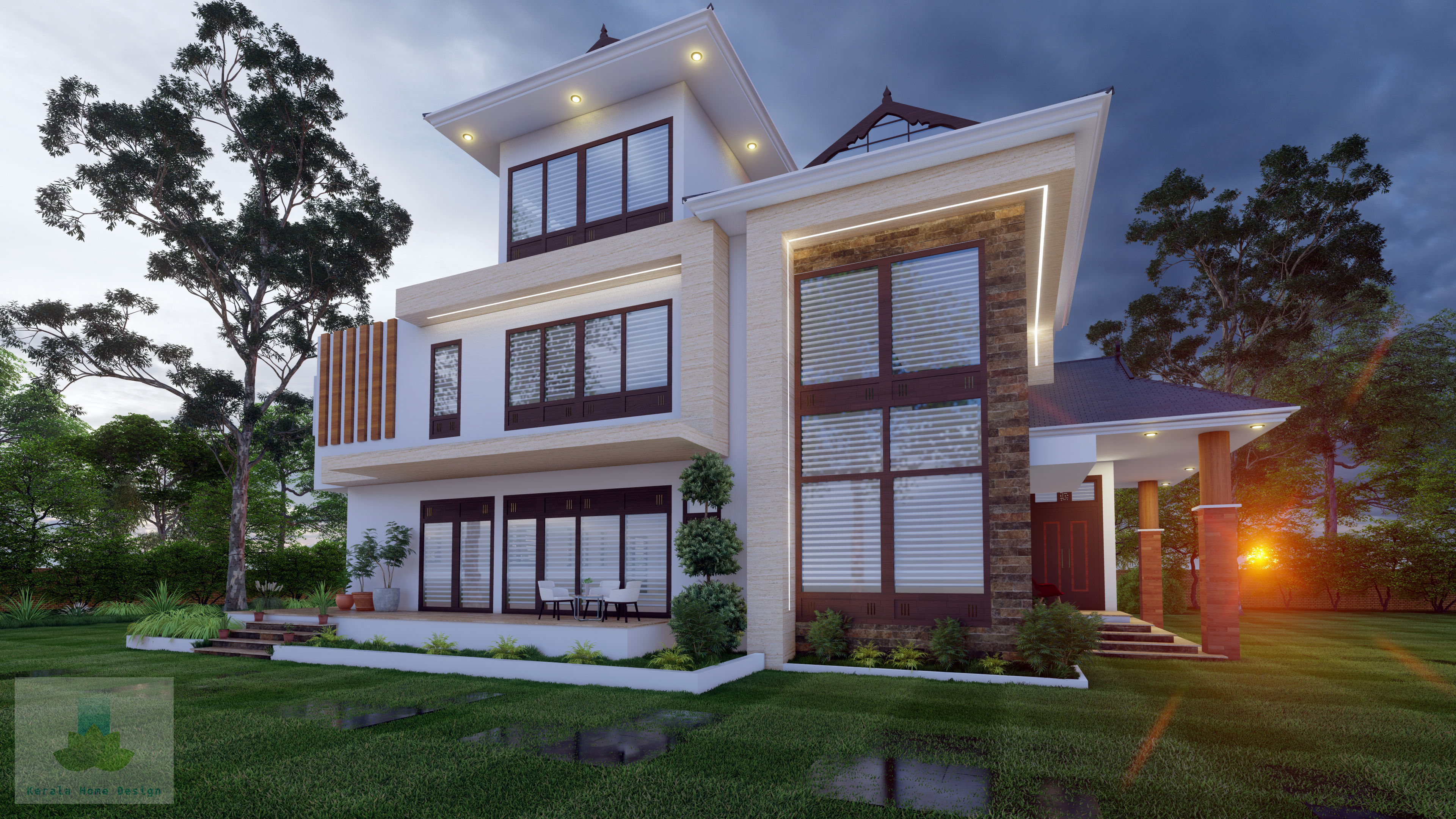 modern traditional house design 3D model | CGTrader