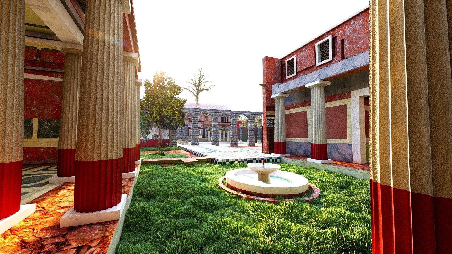 3D model Roman villa well crafted 3D Model with details and textures VR ...
