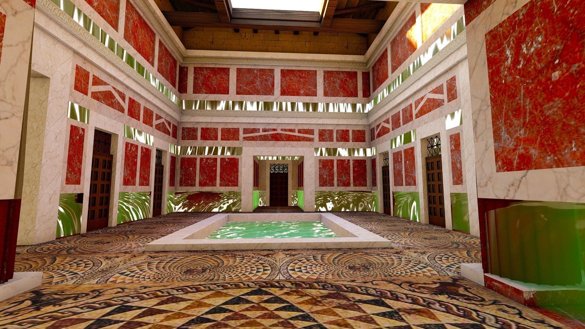 3D model Roman villa well crafted 3D Model with details and textures VR ...