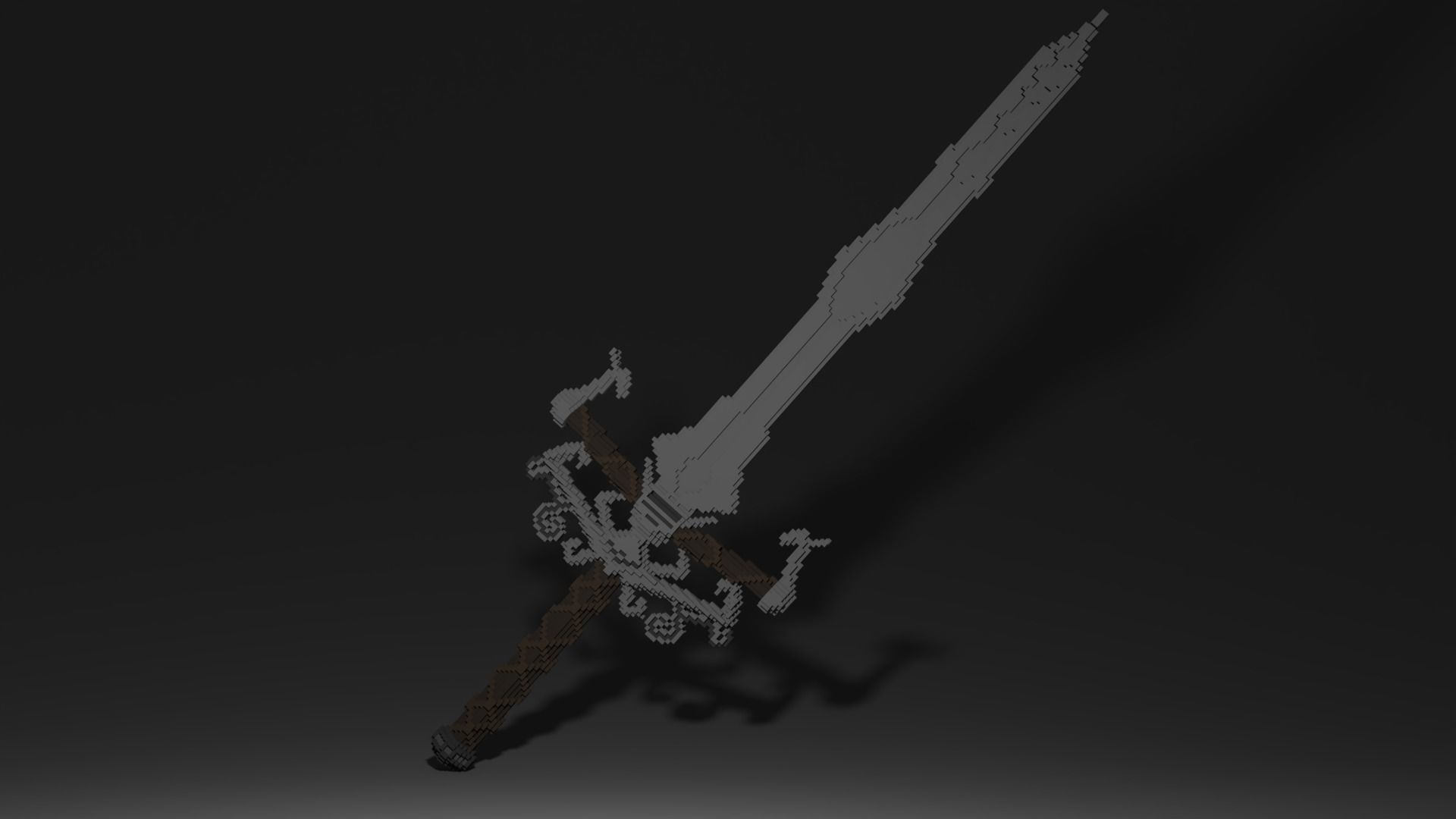 Knight Voxel Sword - free 3D model | CGTrader