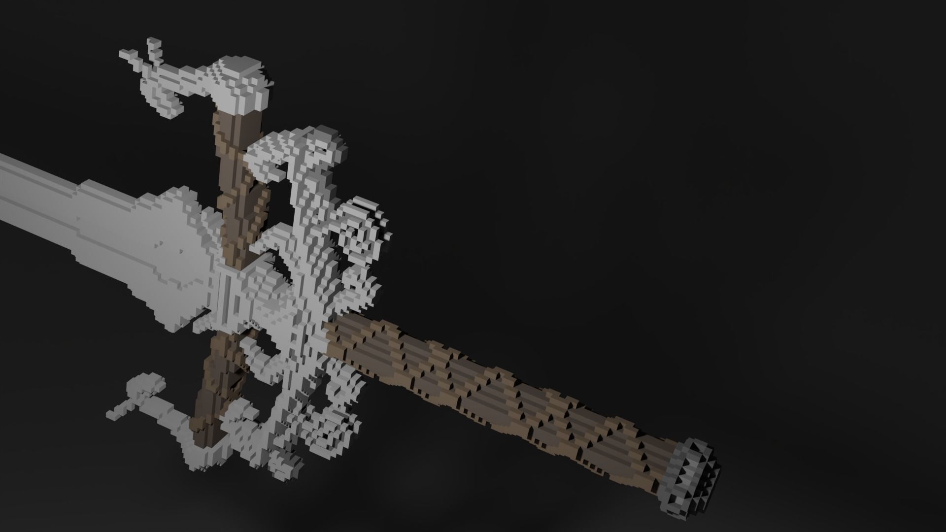 Knight Voxel Sword - free 3D model | CGTrader
