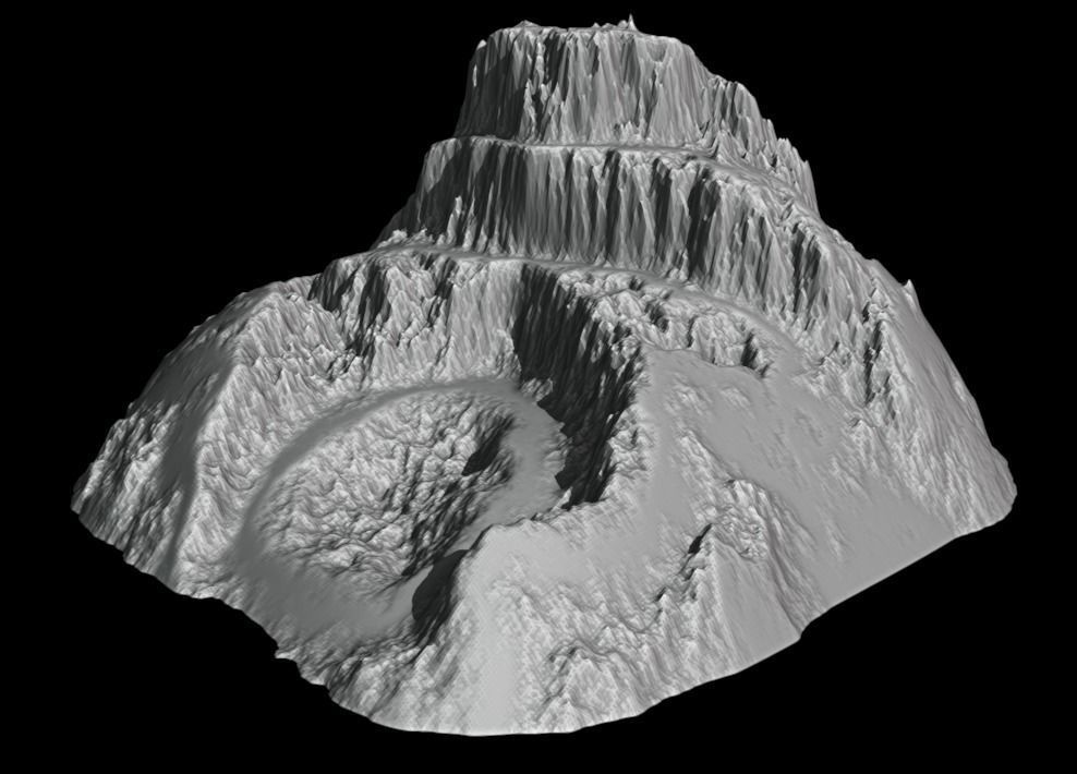 3D Printable Mountain Model 3D model 3D printable | CGTrader
